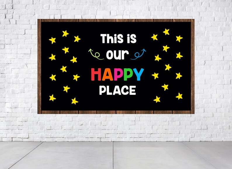 HAPPY PLACE Bulletin Board Letter Classroom Decoration Teacher - Etsy