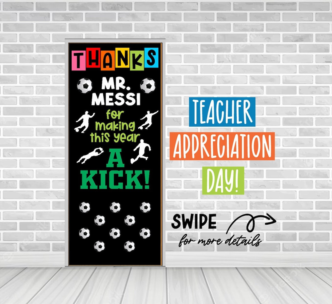 SOCCER Sports Bulletin Board, Sports School Door Decor Kit, Soccer ...