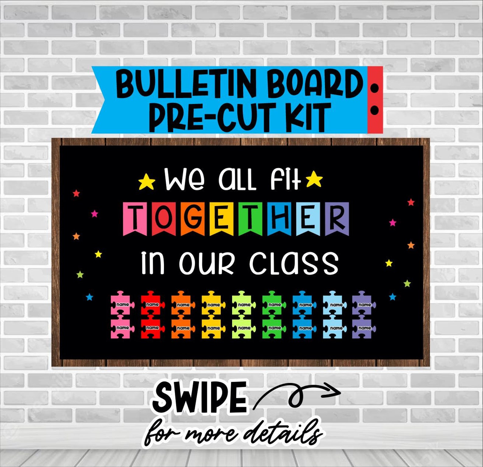 We All Fit Together Bulletin Board Kit: Classroom Decor - Etsy