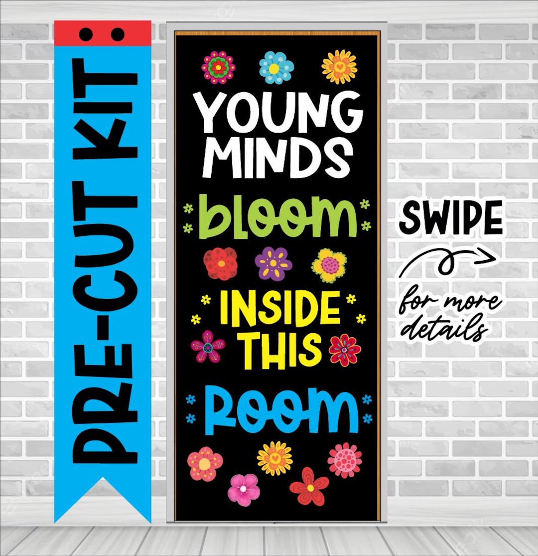 Young Minds Classroom Door Decoration Kit: Bloom Inside This Room - Etsy
