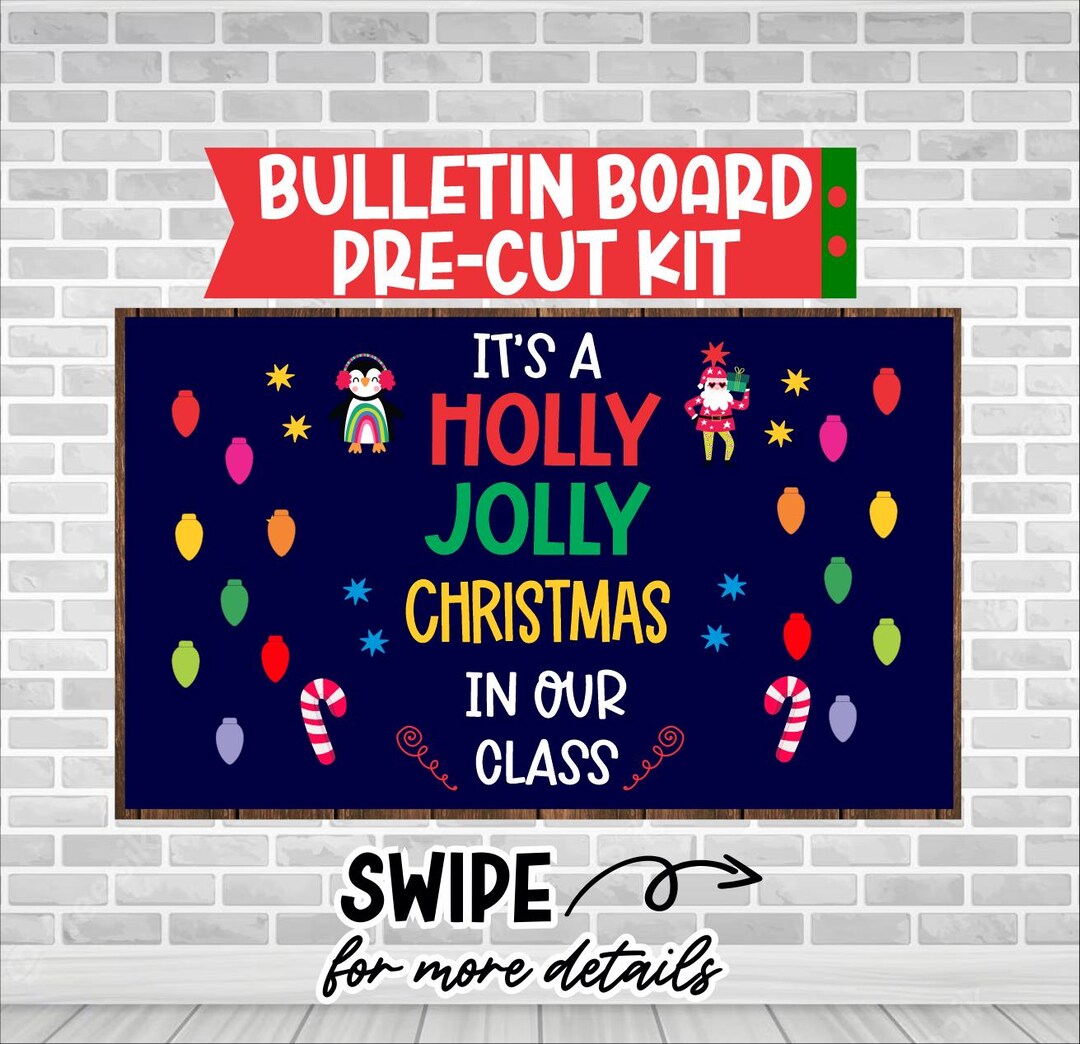 Christmas Classroom Bulletin Board Set Door Decoration | Precut ...