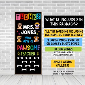 DOG PAW School Door Decoration Kit, Animal Teacher Appreciation ...