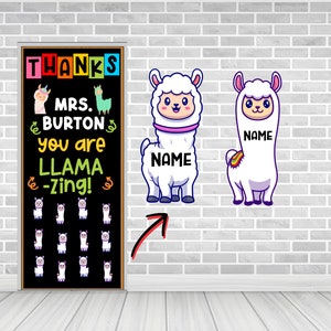 LLAMA LLAMAZING Teacher Appreciation Day Kit School Door Decor ...