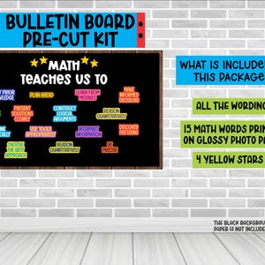 MATH Teaches Us Bulletin Board Kit: Classroom Decoration - Etsy