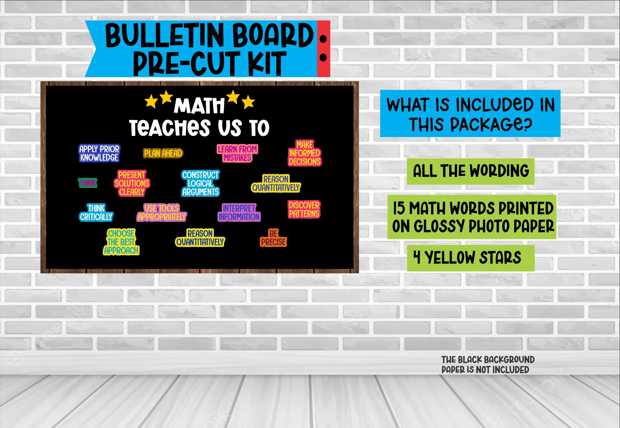 MATH Teaches Us Bulletin Board Kit: Classroom Decoration - Etsy