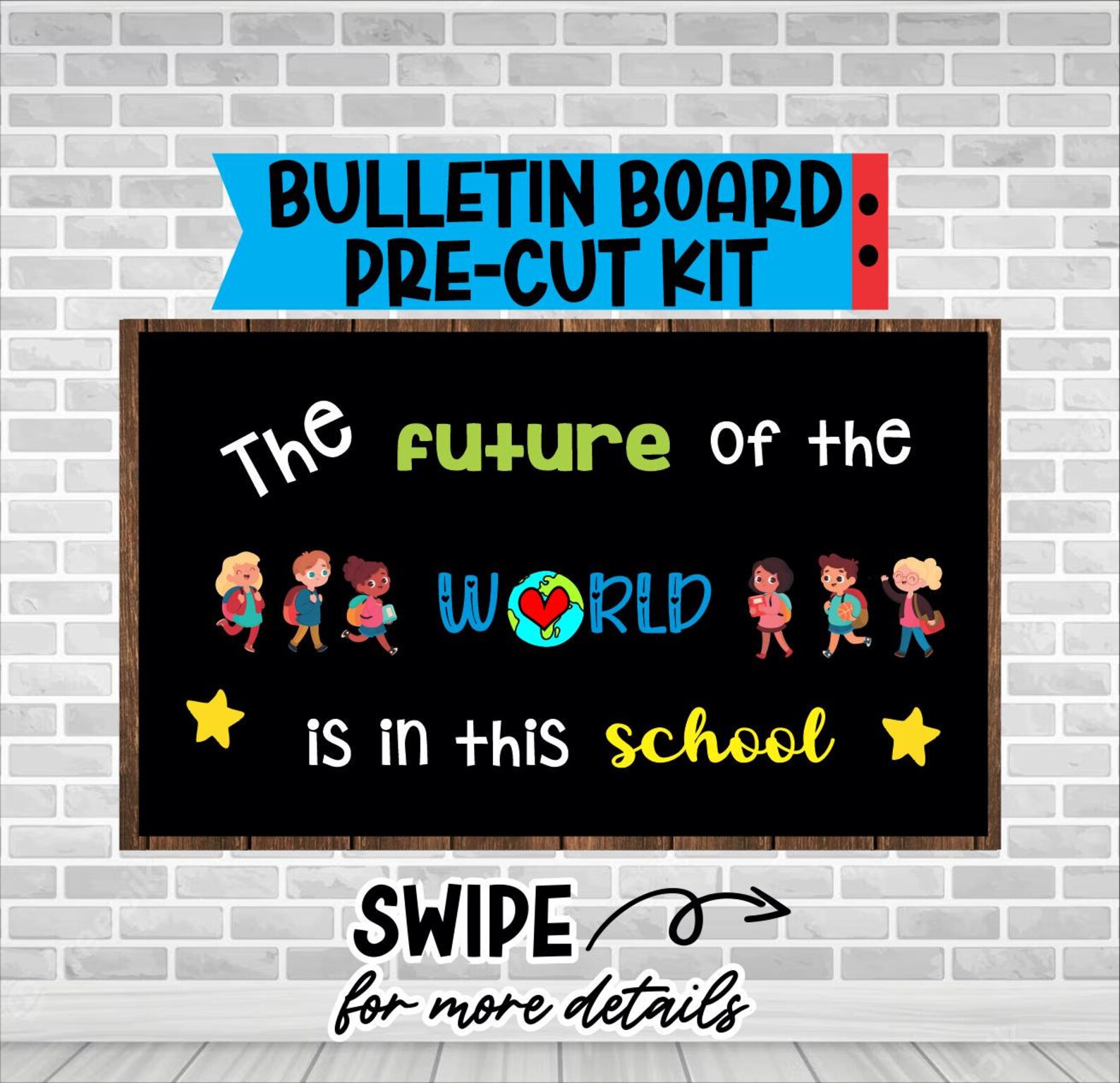 THE FUTURE OF the World Bulletin Board Kit Letters Classroom Decoration ...