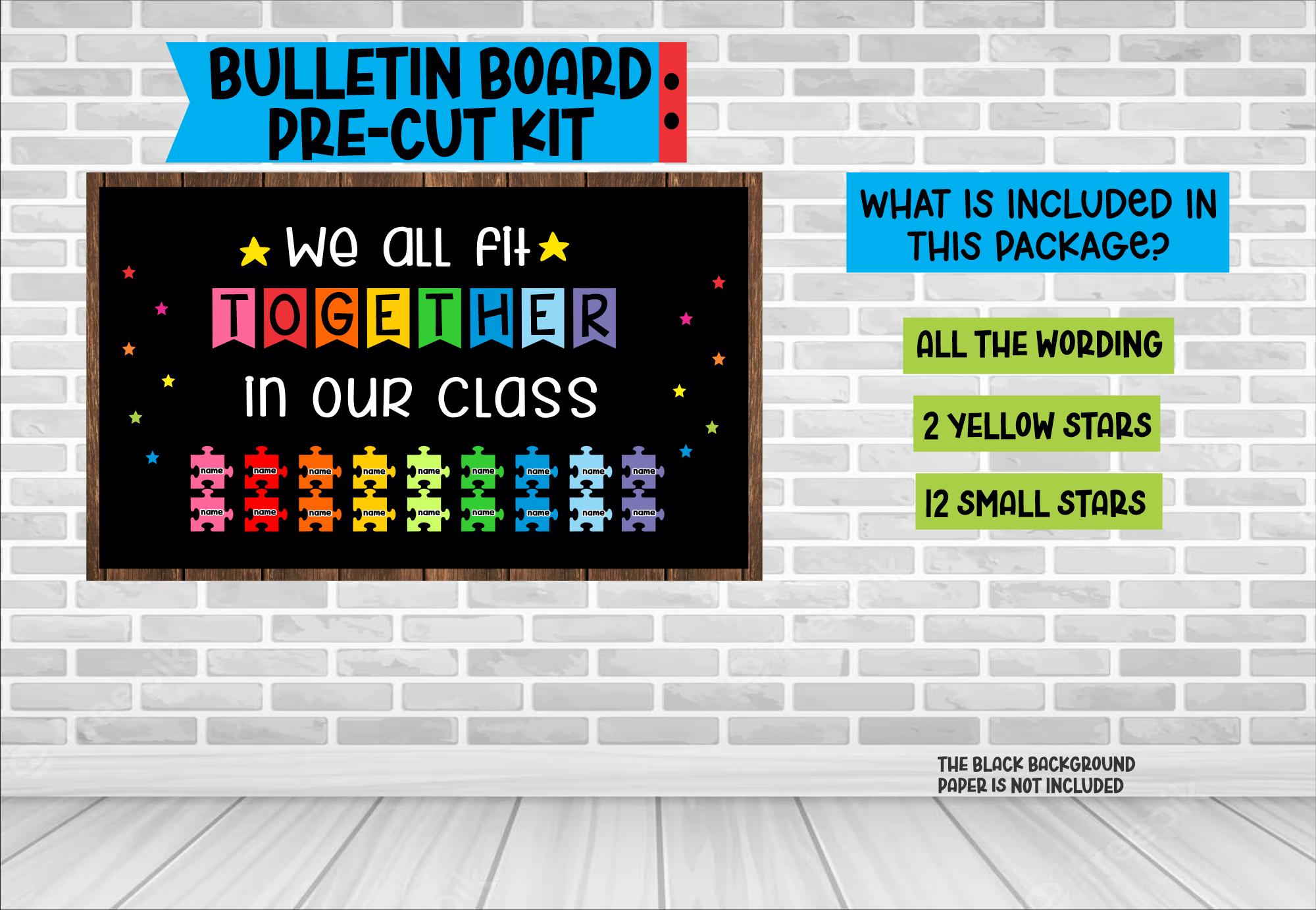We All Fit Together Bulletin Board Kit: Classroom Decor - Etsy