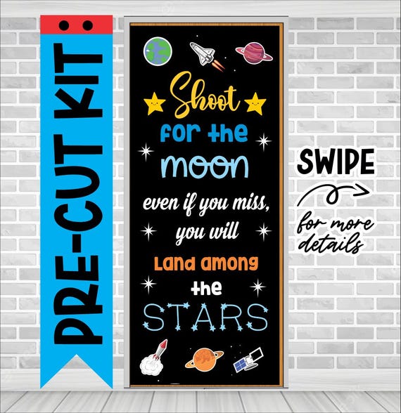 Bulletin Board Shoot For The Moon Columbus Elementary School Welcome