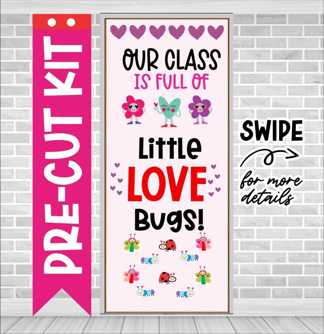 LITTLE LOVE BUGS Precut School Classroom Decoration, February Bulletin ...