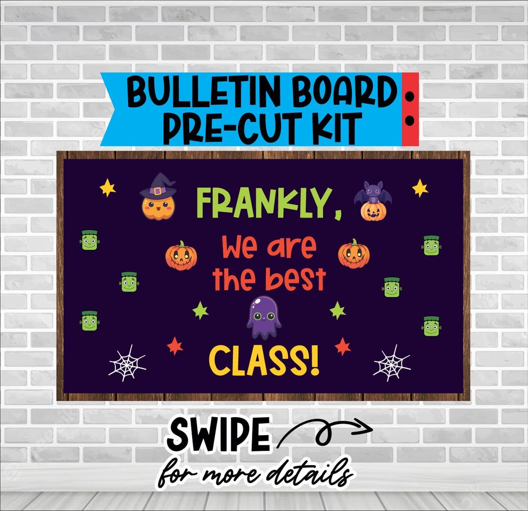Frankenstein Halloween Bulletin Board Kit: Precut October Decor - Etsy