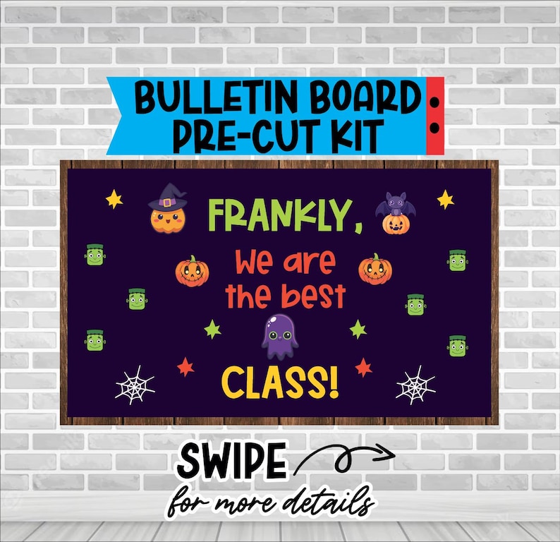 Frankenstein Halloween Bulletin Board Kit: Precut October Decor - Etsy