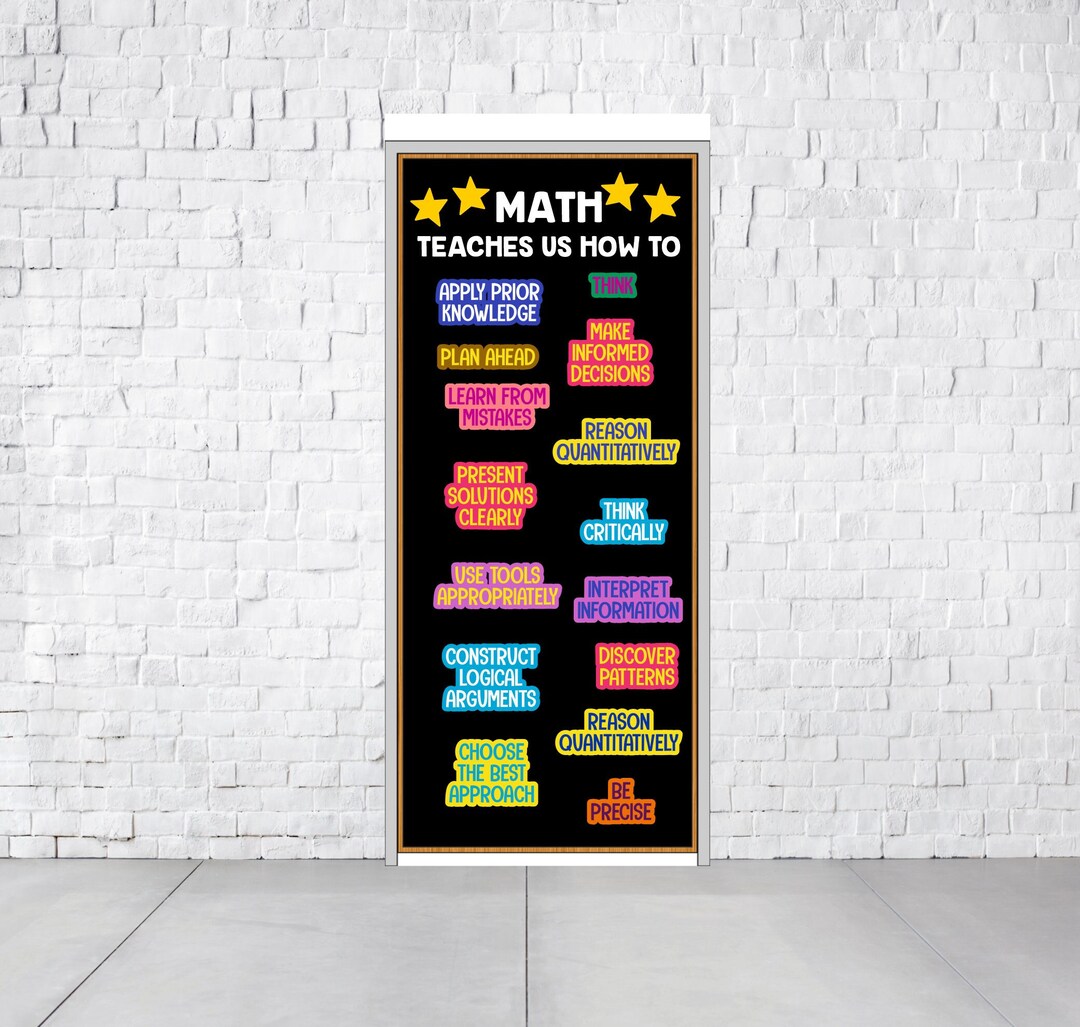 MATH School Door Decoration Teacher Appreciation Classroom - Etsy