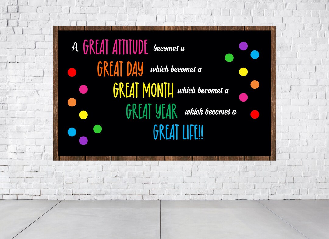 GREAT ATTITUDE Bulletin Board Letter Classroom Decoration - Etsy