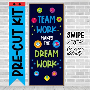 SPORTS TEAMWORK School Door Decoration, School Decoration, Sports ...