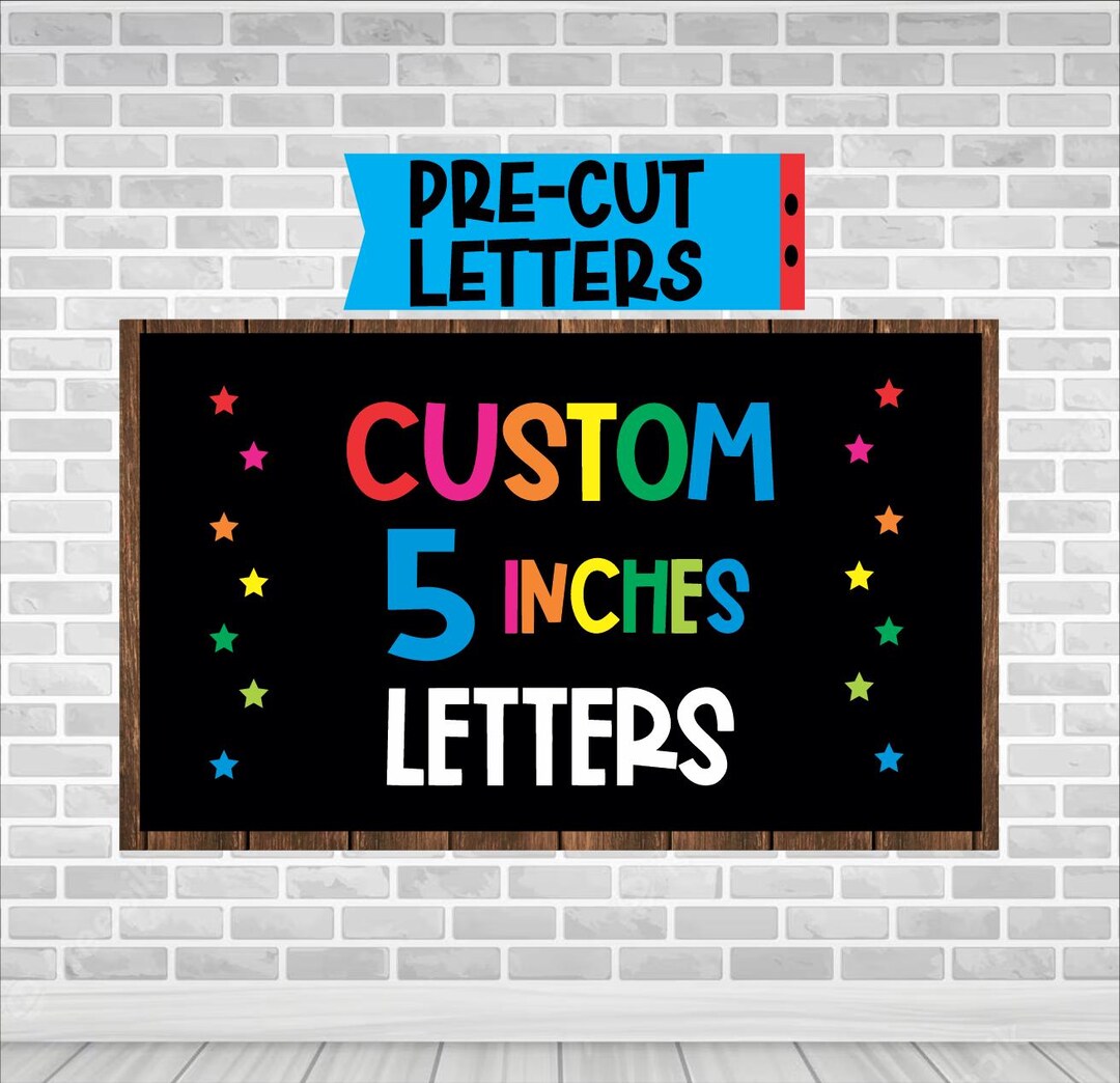 Precut Bulletin Board Letters 5 Inches Tall: Classroom Door Decoration ...