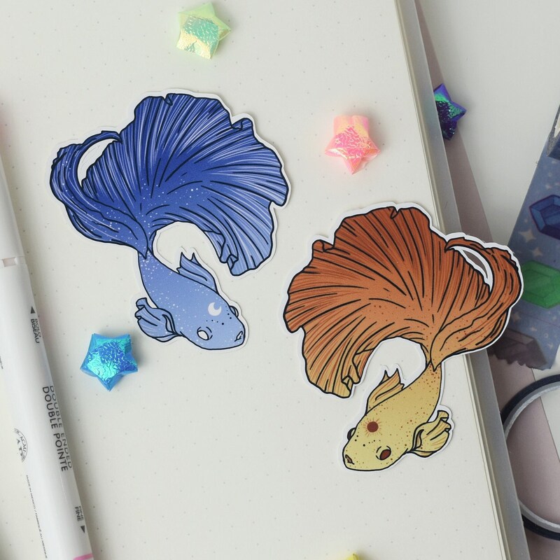 Koi Stickers - Etsy