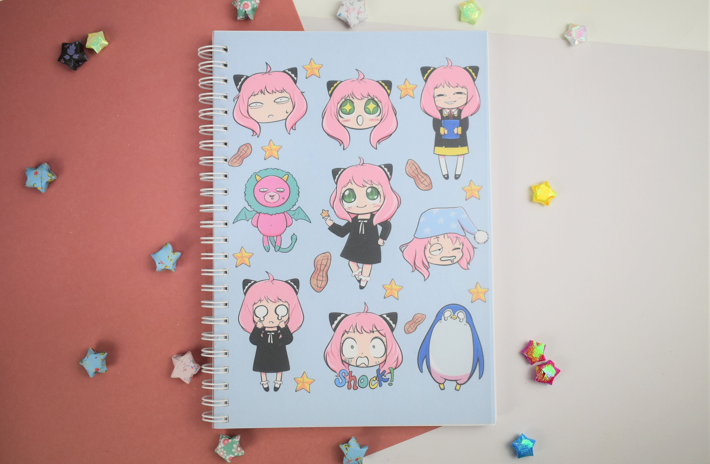 Anya Forger, XFamily, Spiral Notebook スパイファミリー アニメファン 記念品、XFamily ルール線 ...