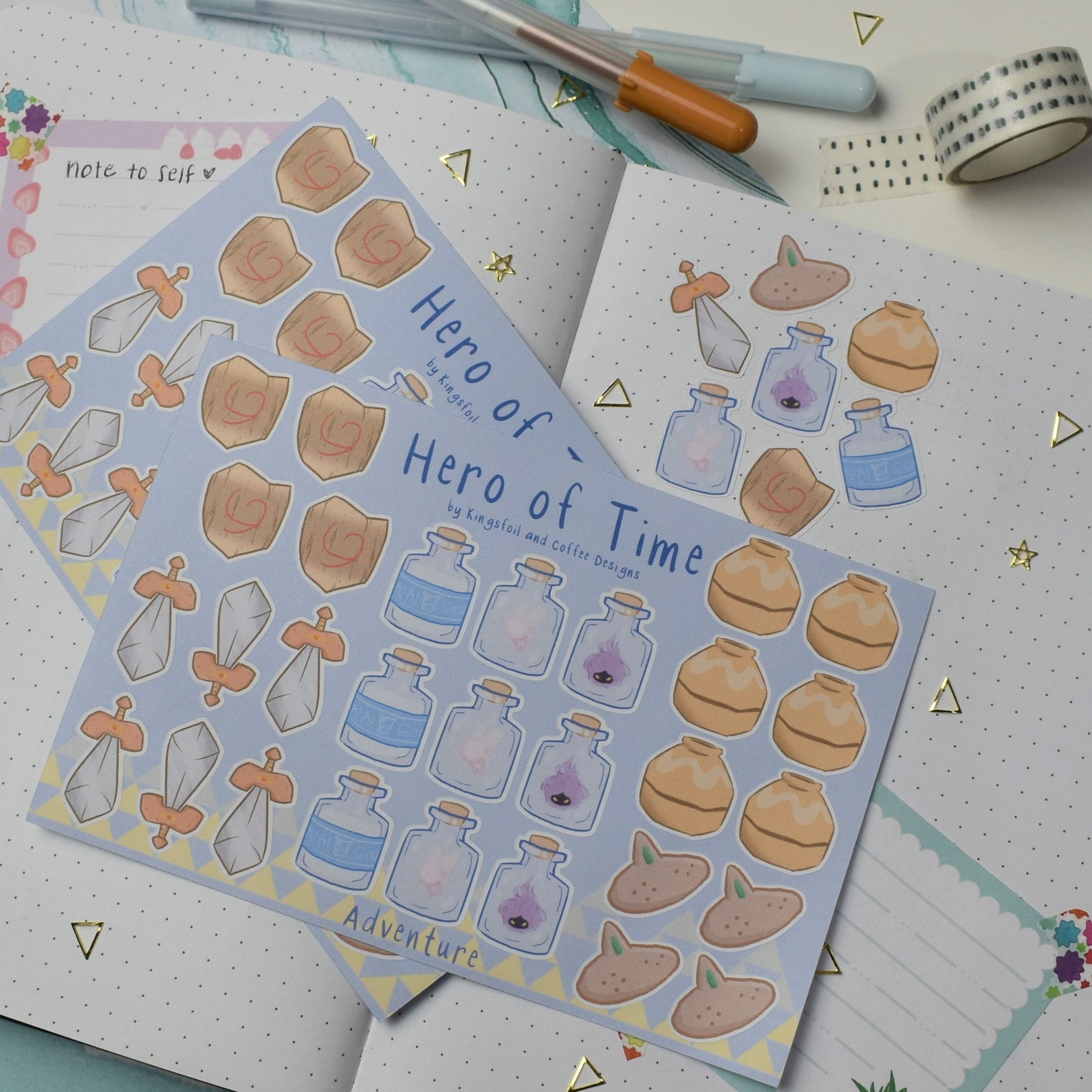 Hero of Time Matte Sticker Sheets ~ Bullet Journal, Planner, Calendar ...