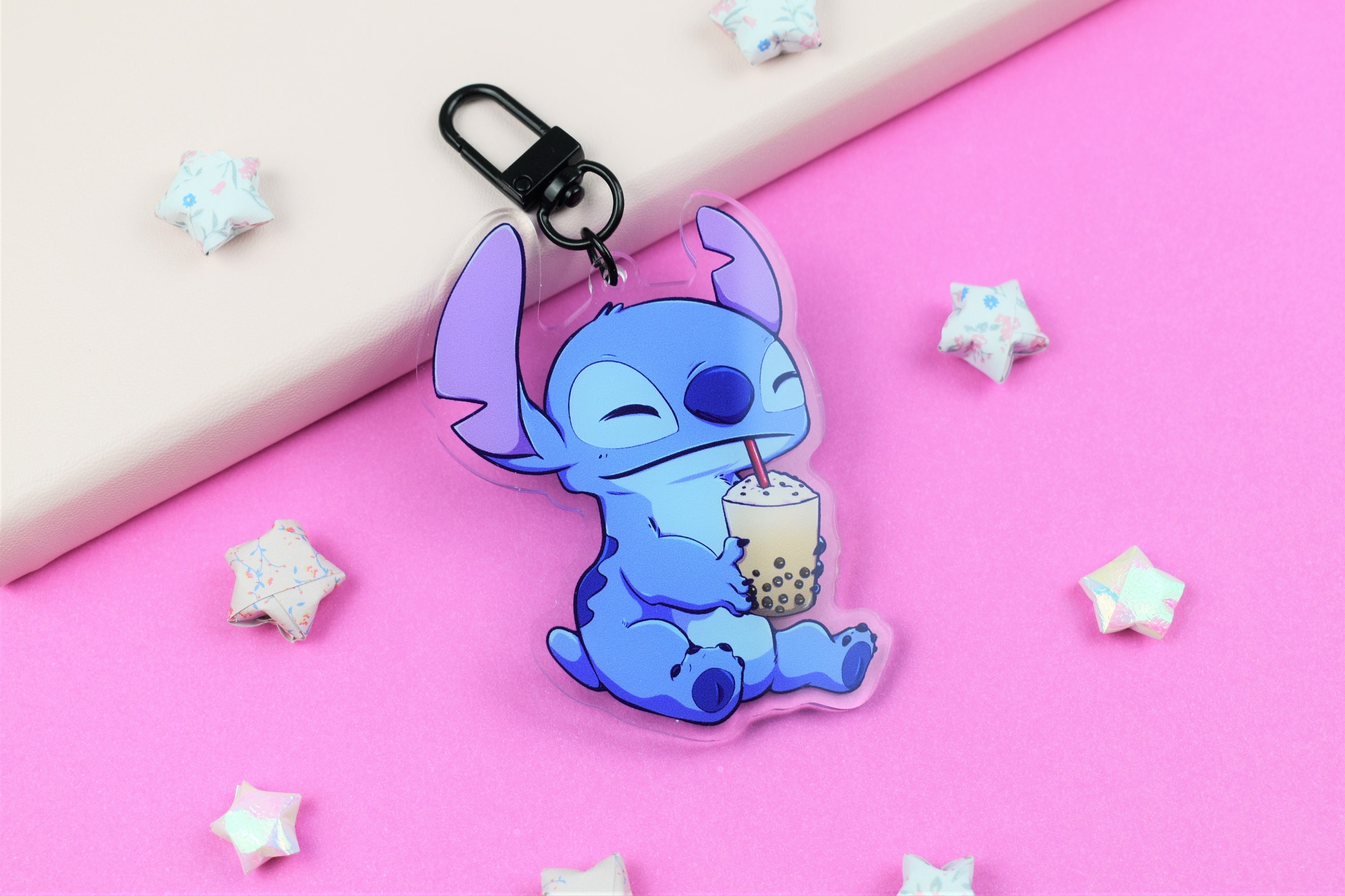 Boba Blue Alien Keychain Acrylic Kawaii Charm Bag Hanger Cute Monster ...