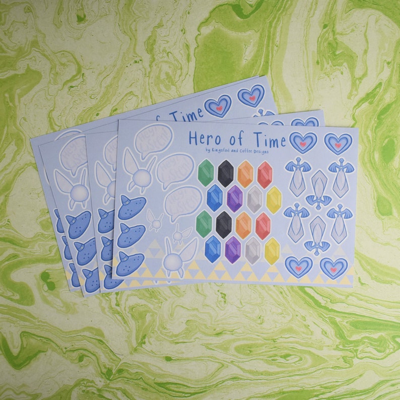 Hero of Time Matte Sticker Sheets ~ Bullet Journal, Planner, Calendar ...
