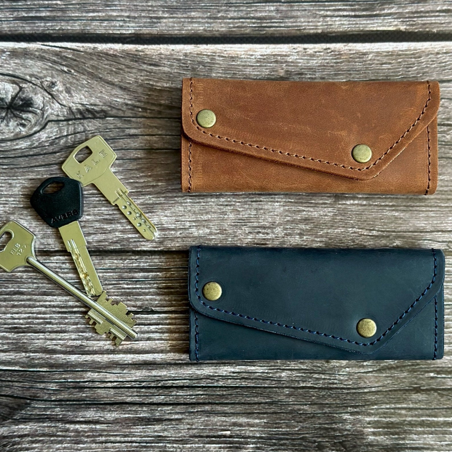 Leather Key Holder,keychain Case,fathers Day Gift,gift for Him,mothers ...