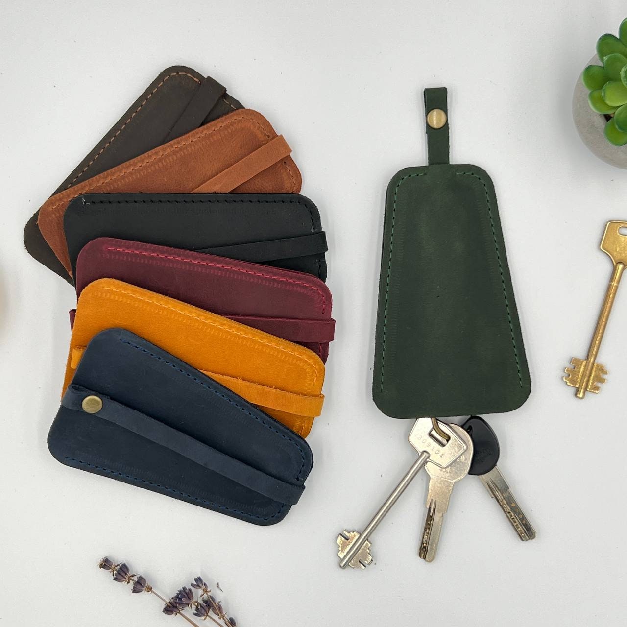 Leather Key Holder Pouch,leather Key Holder,keychain Case,fathers Day ...