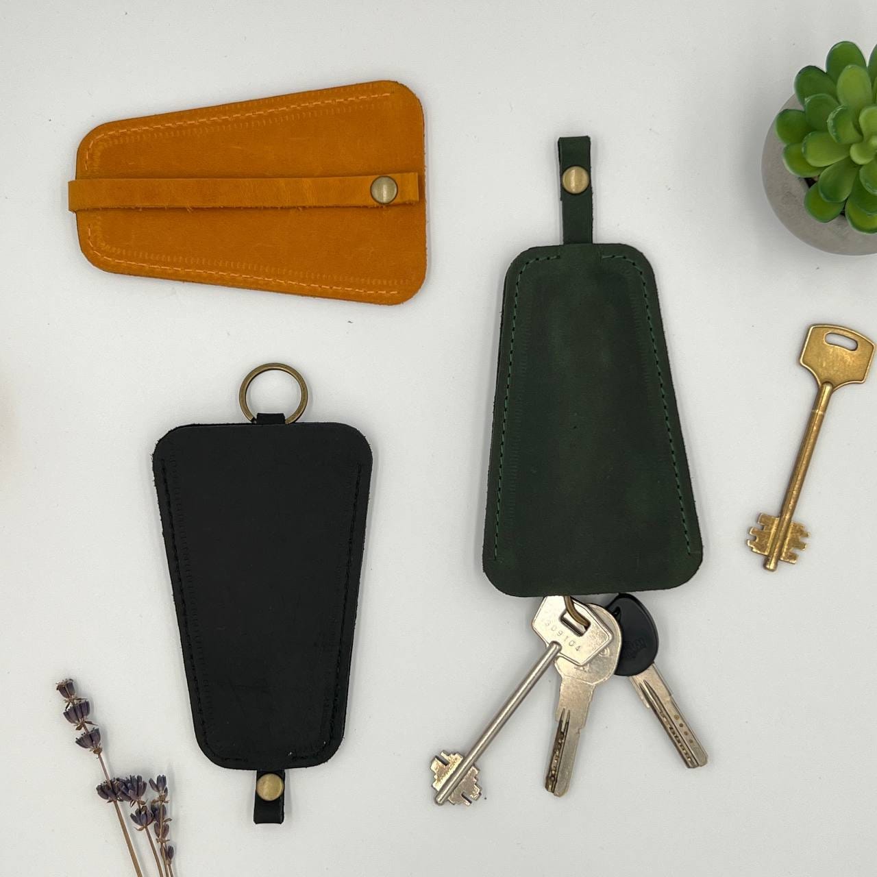 Leather Key Holder Pouch,leather Key Holder,keychain Case,fathers Day ...