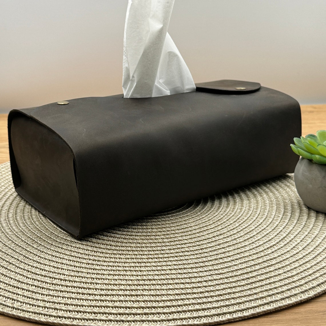 Leather Tissue Box,leather Napkin Holder,napkin Container,dining Table ...