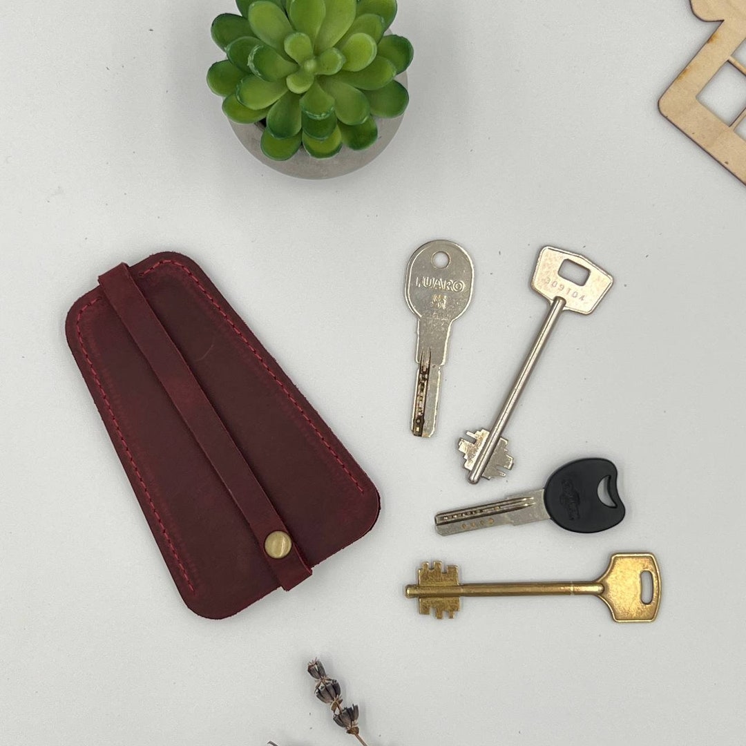 Leather Key Holder Pouch,handmade Key Holder,personalized Key Holder ...