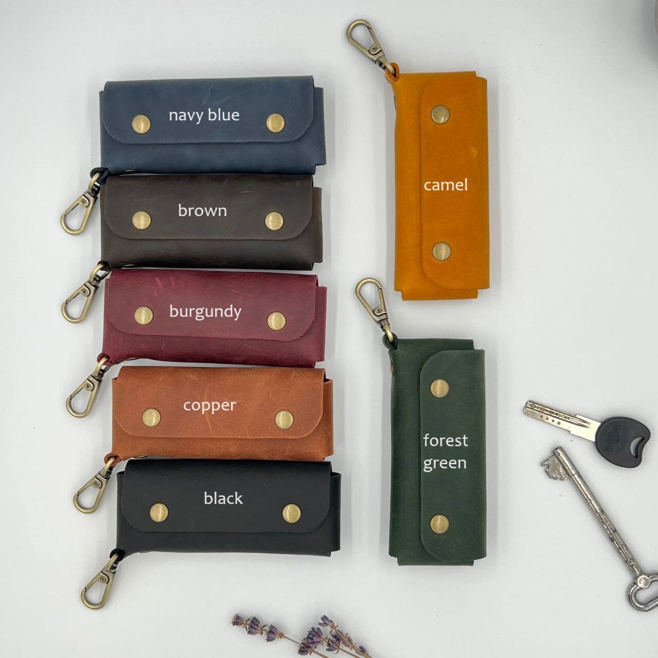 Leather Key Holder Pouch,leather Key Holder,keychain Case,fathers Day ...