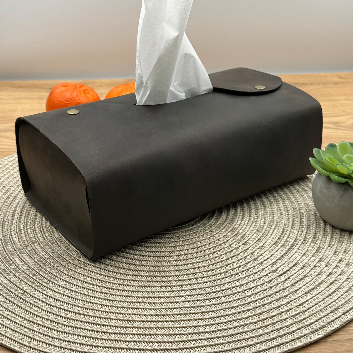 Leather Tissue Box,leather Napkin Holder,napkin Container,dining Table ...