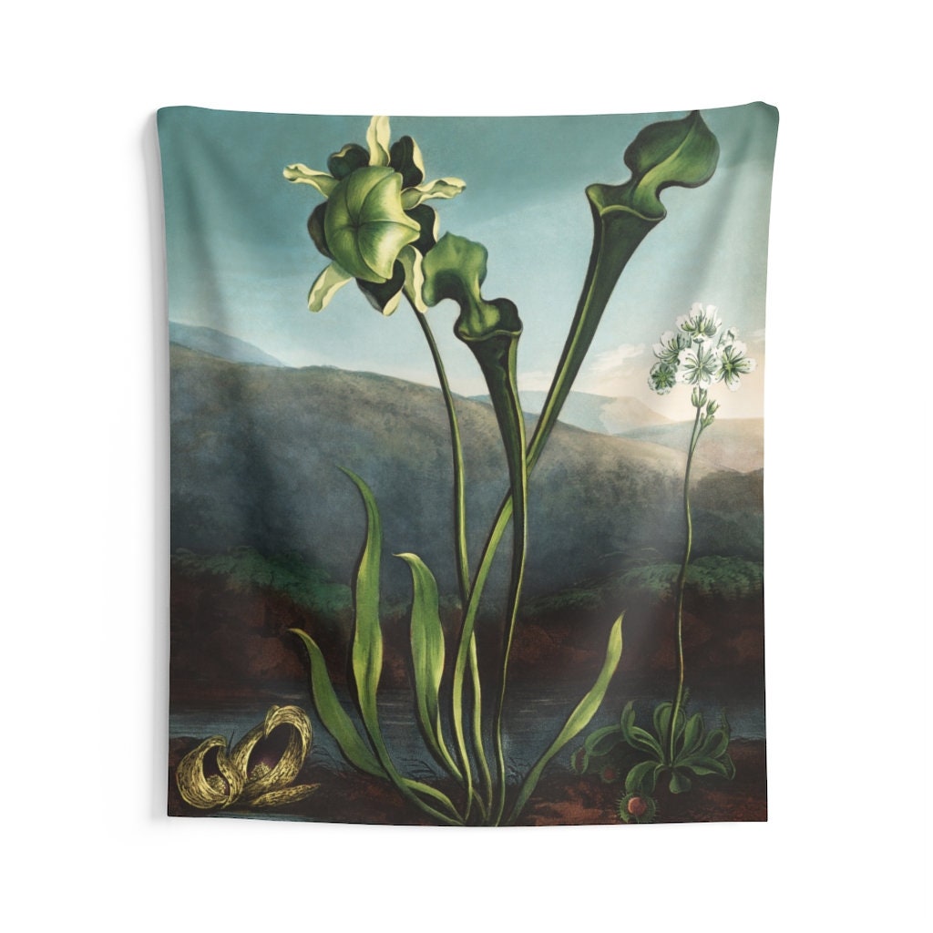 American Bog Plants Tapestry Vintage Botanical Illustration by | Etsy
