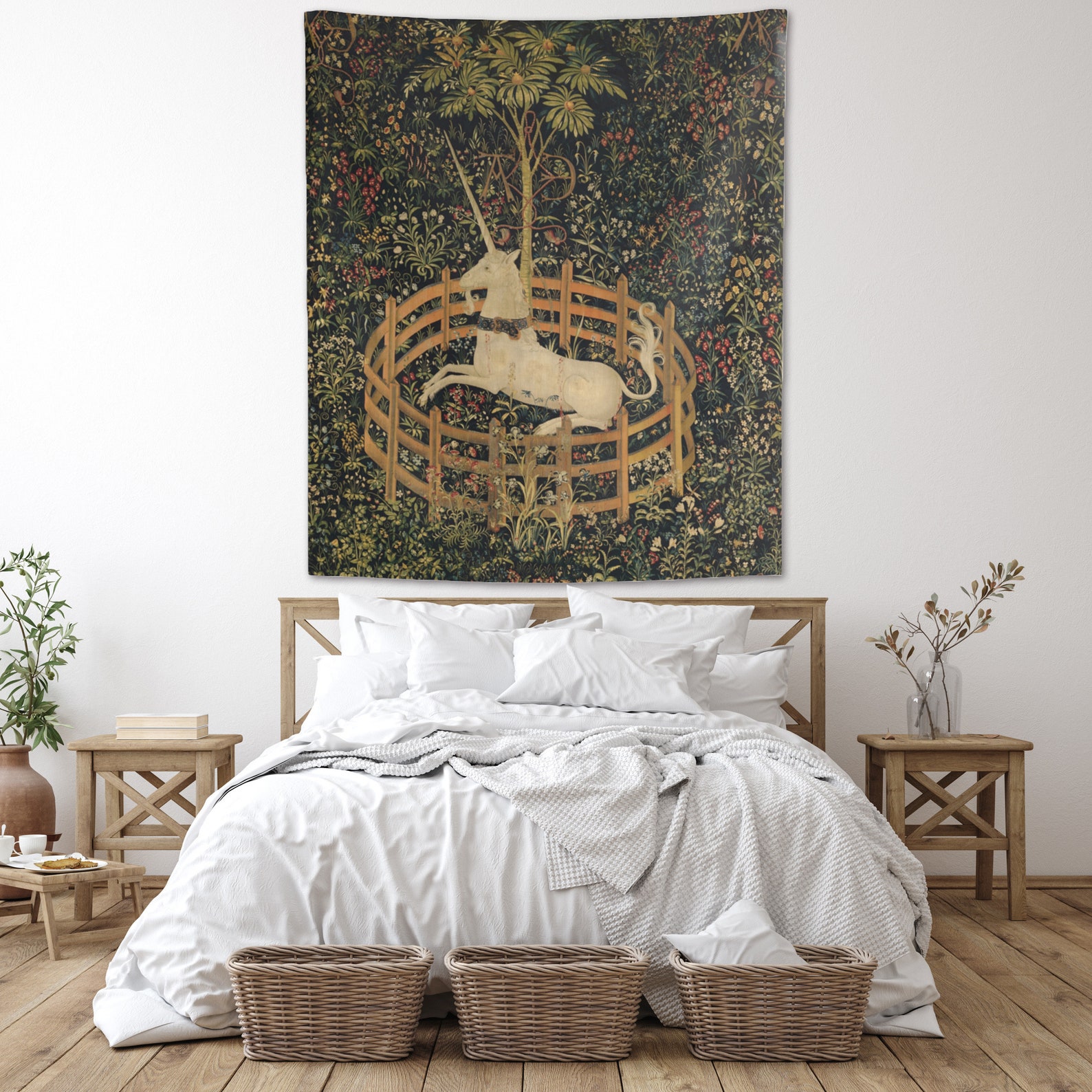 Medieval Tapestry the Unicorn in Captivity Unicorn Tapestry - Etsy