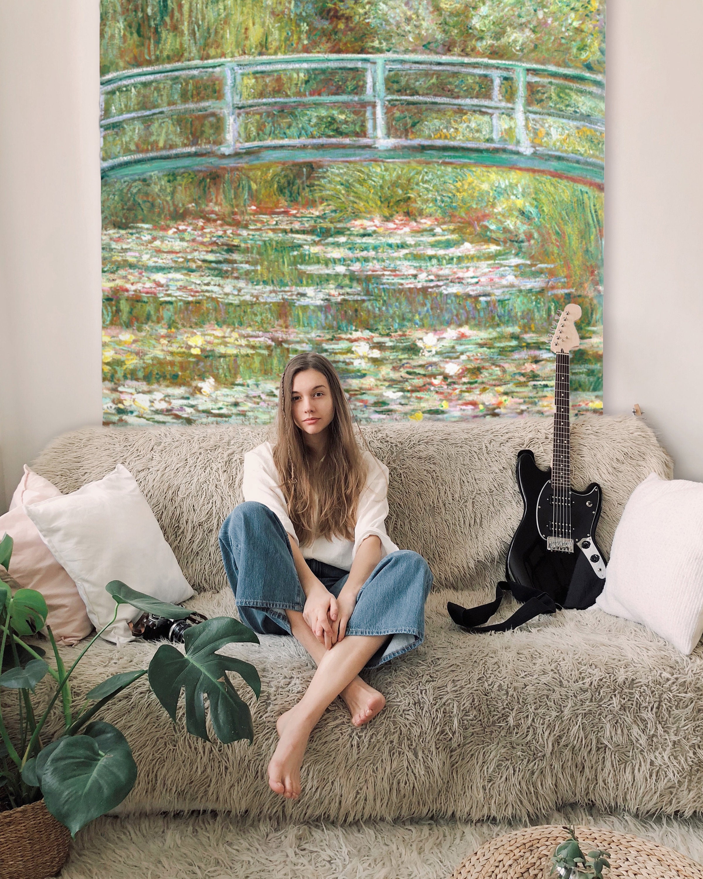 Bridge Over a Pond of Water Lilies Tapestry Claude Monet Wall Hanging ...