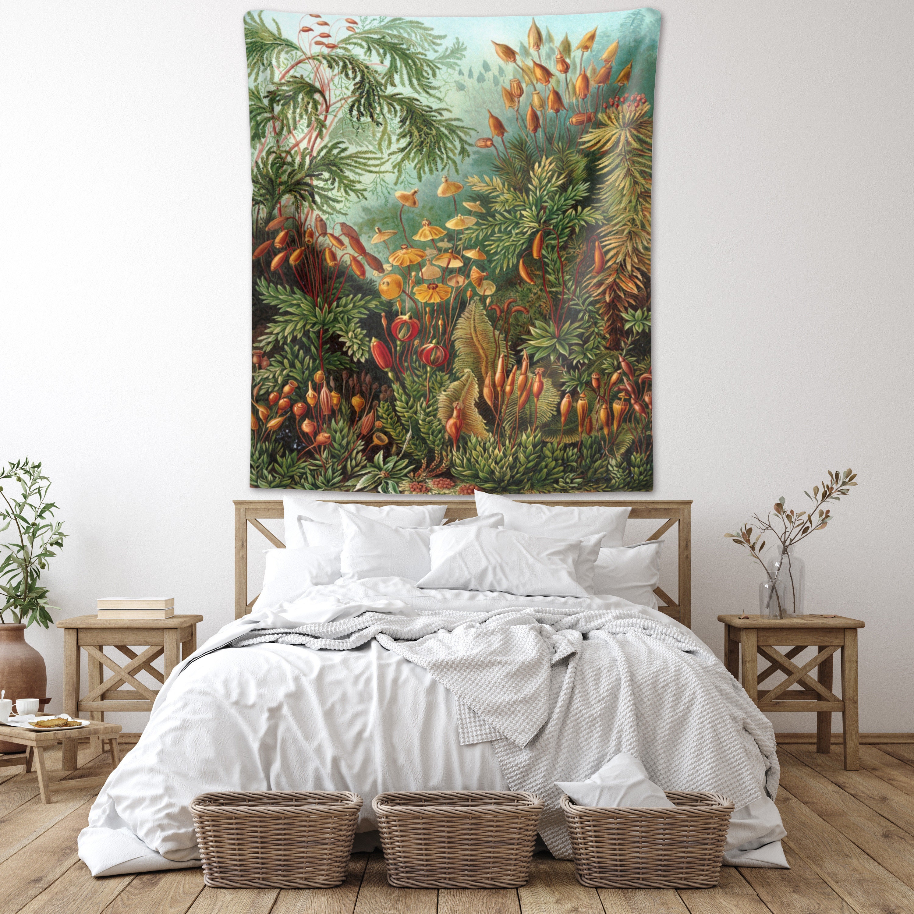 Vintage Botanical Tapestry A Grove of Mosses Muscinae Haeckel - Etsy