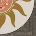 Sun Face Rug - Vintage Bohemian Sun Floor Mat - Boho Hippie 70s Carpet ...