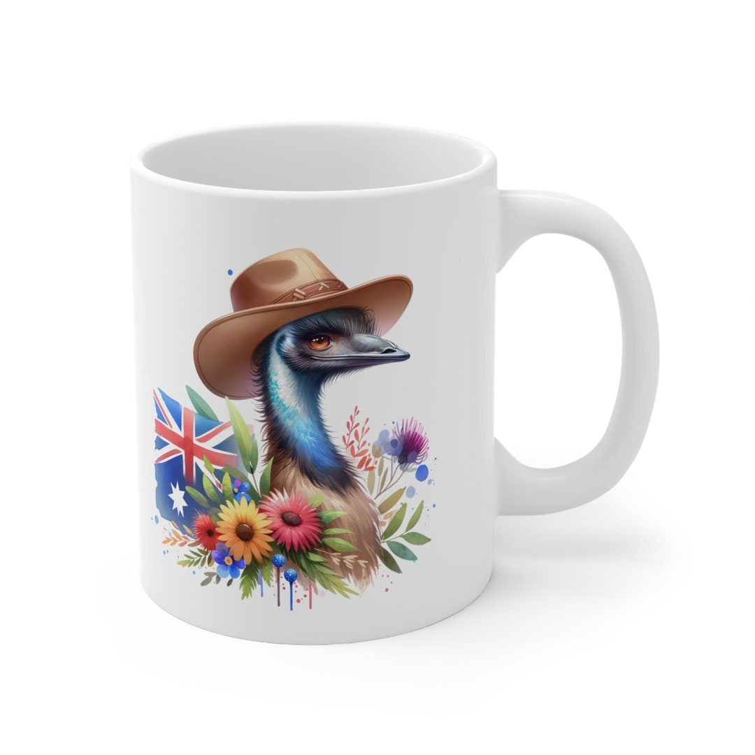 Australian Mug, Emu Mug, Native Australian Bird Mug, Australia Day Gift ...