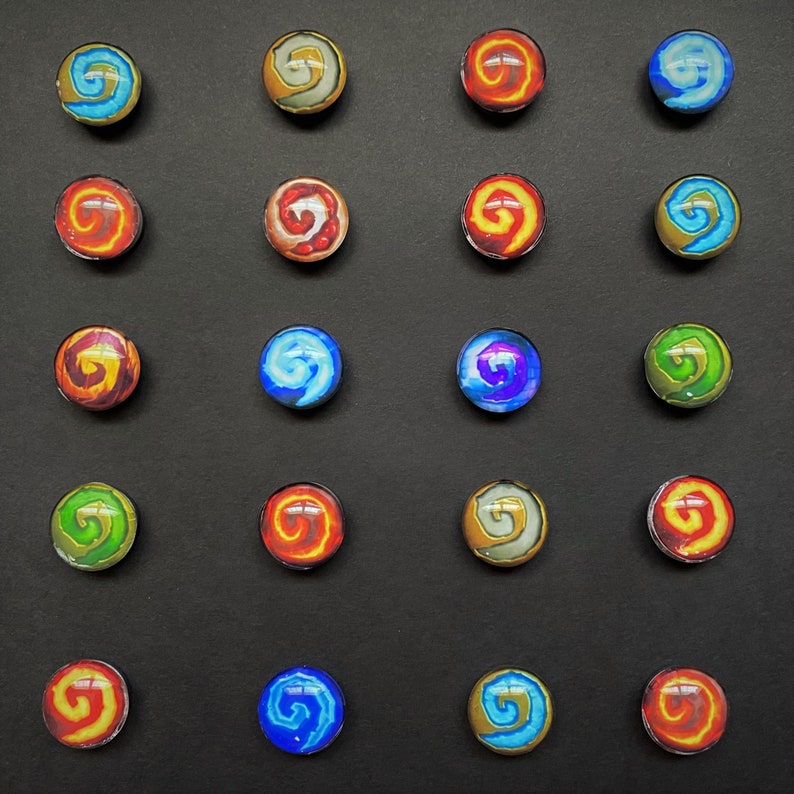 Hearthstone Glass Pebble Magnets Set of 5 - Etsy