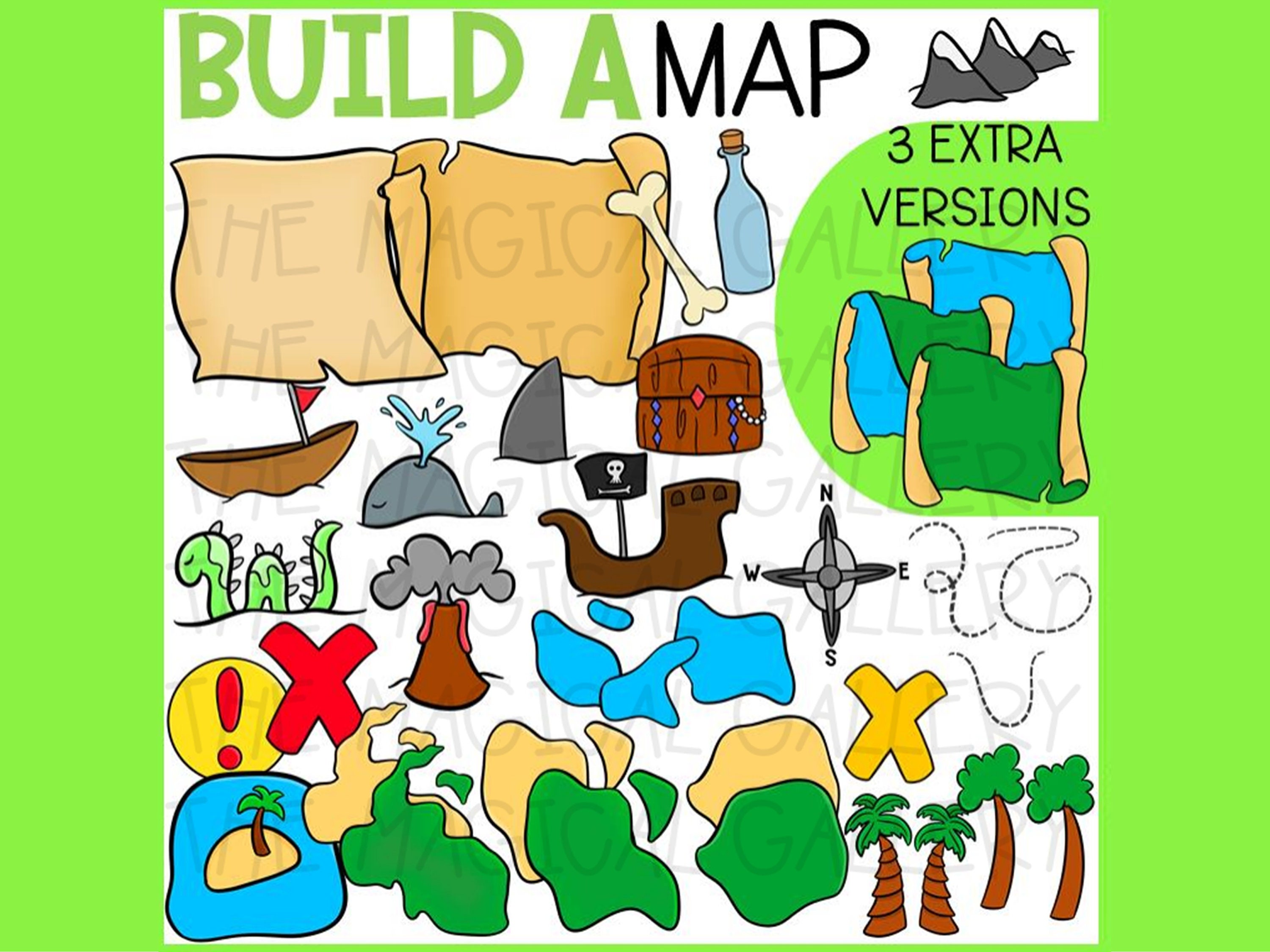 Build A Map Clip Art Build a Treasure Map - Etsy