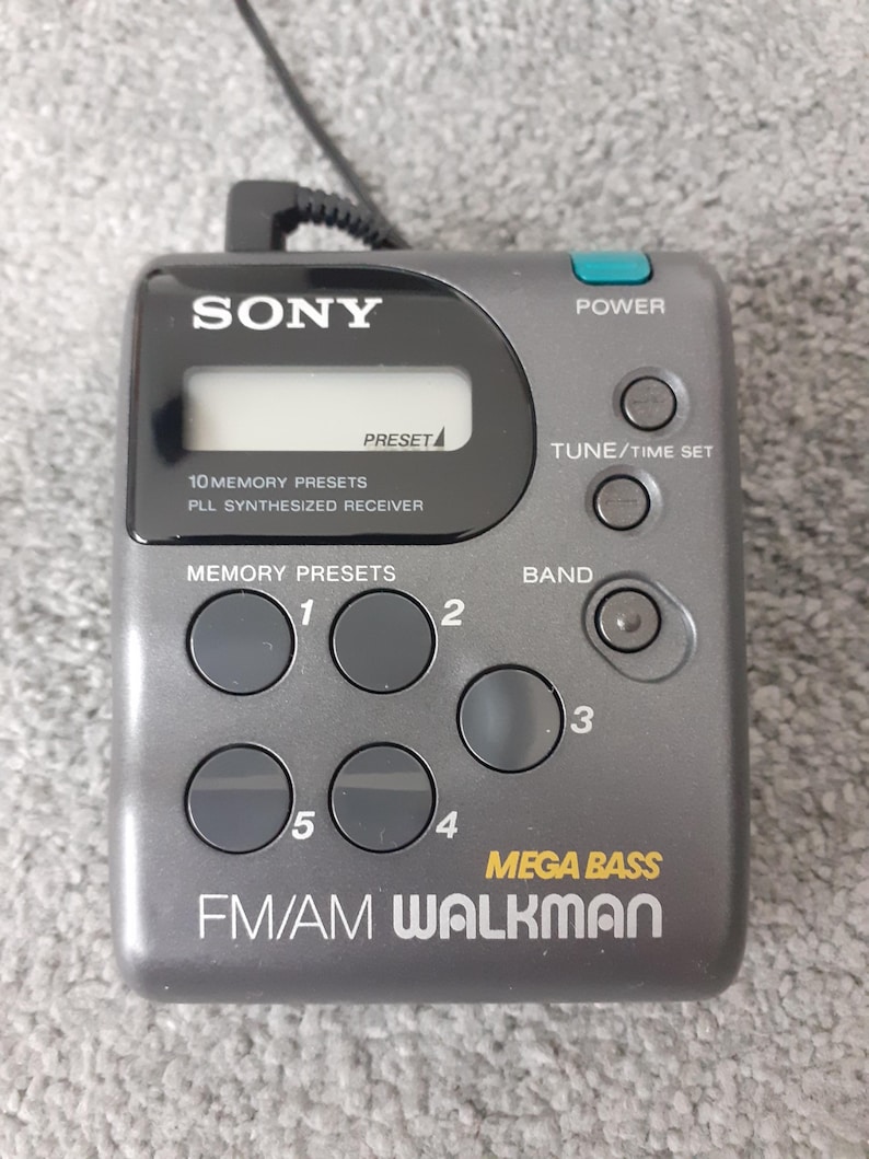 Vintage Sony SRF-M43 Digital Stereo AM/FM Walkman Radio W/ Belt Clip ...