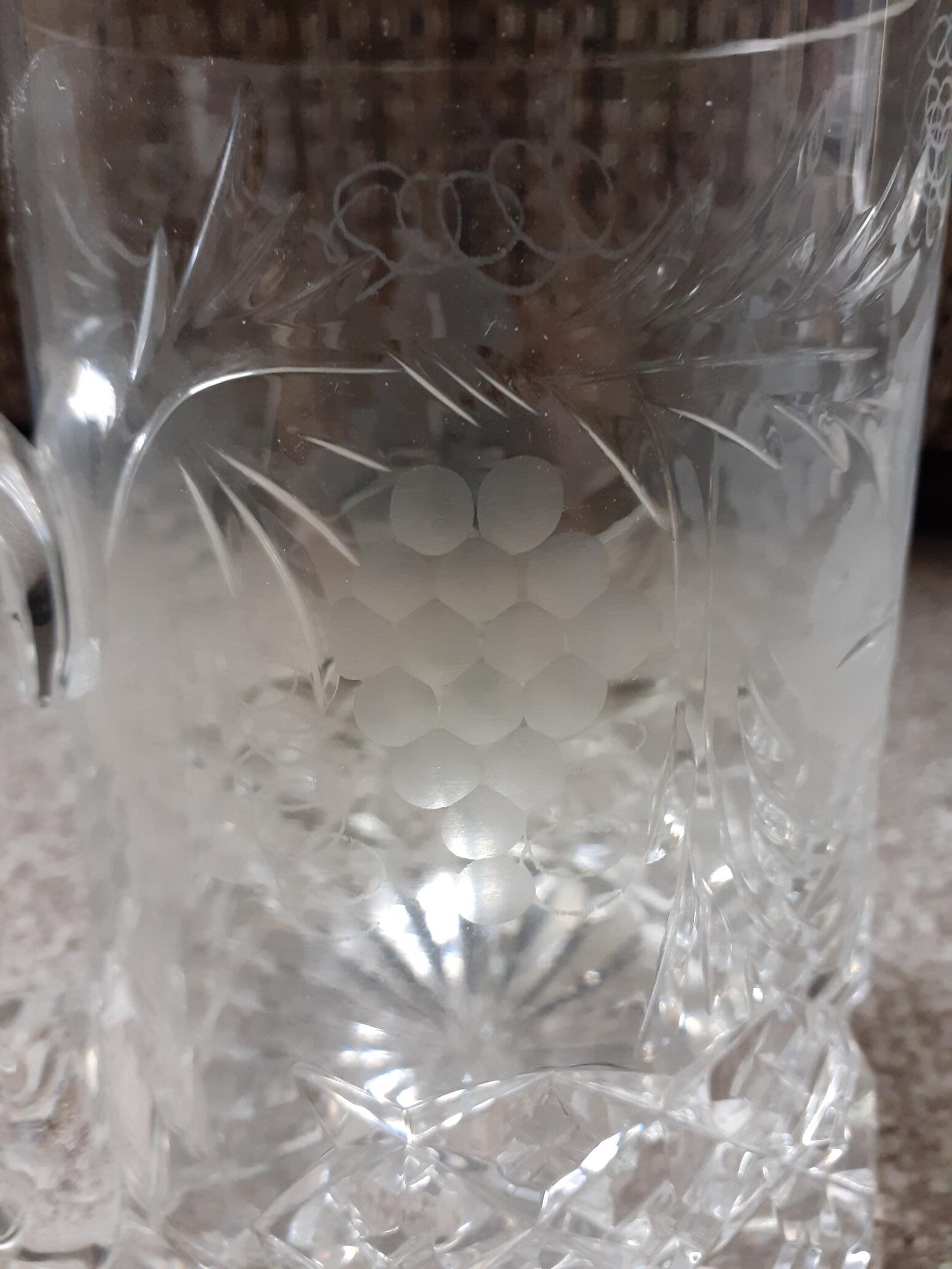 Vintage Lead Crystal Tankard - Etsy