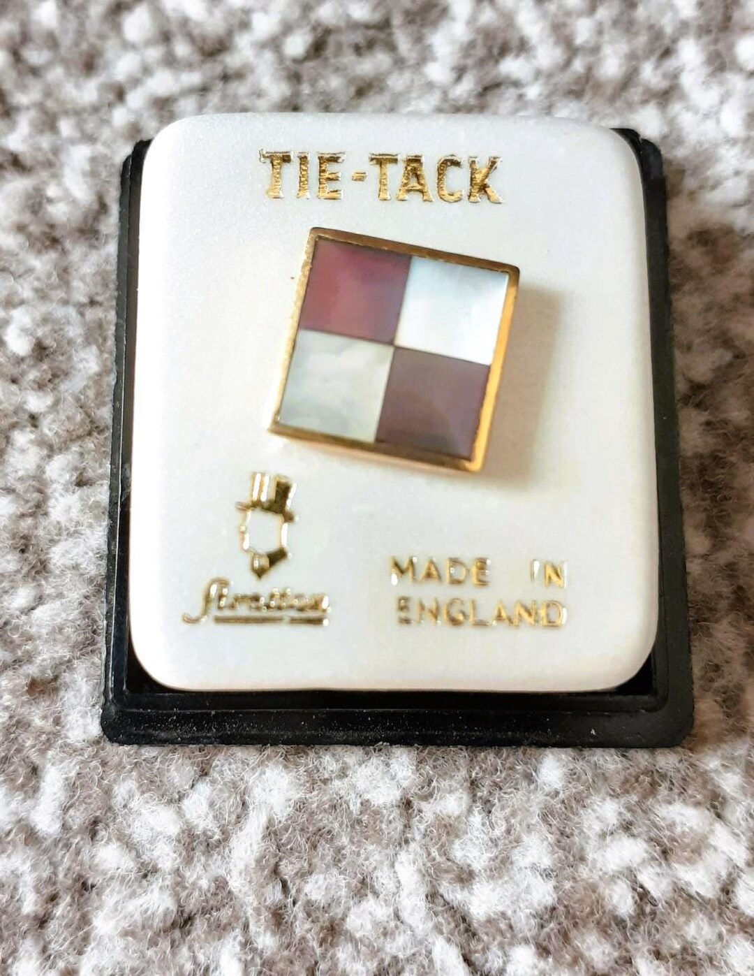 Stratton Mother of Pearl Tie Pin Boxed - Rare Find! - Etsy