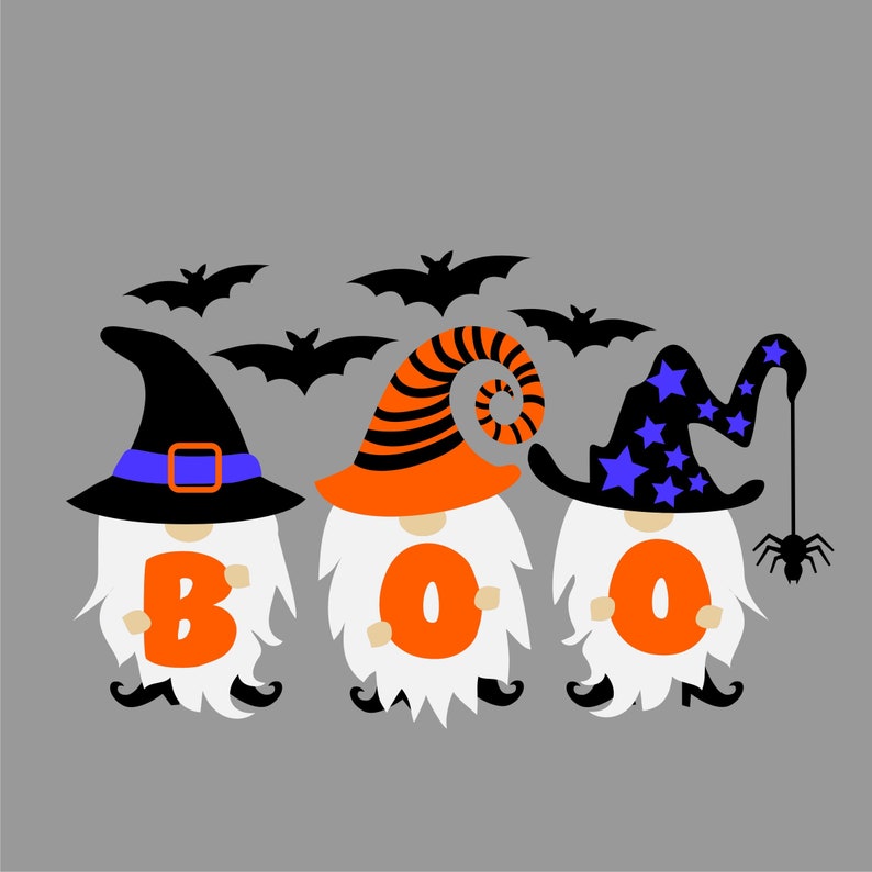 BOO Gnomes Svg Halloween Boo Digital Download Svg Png Jpg - Etsy