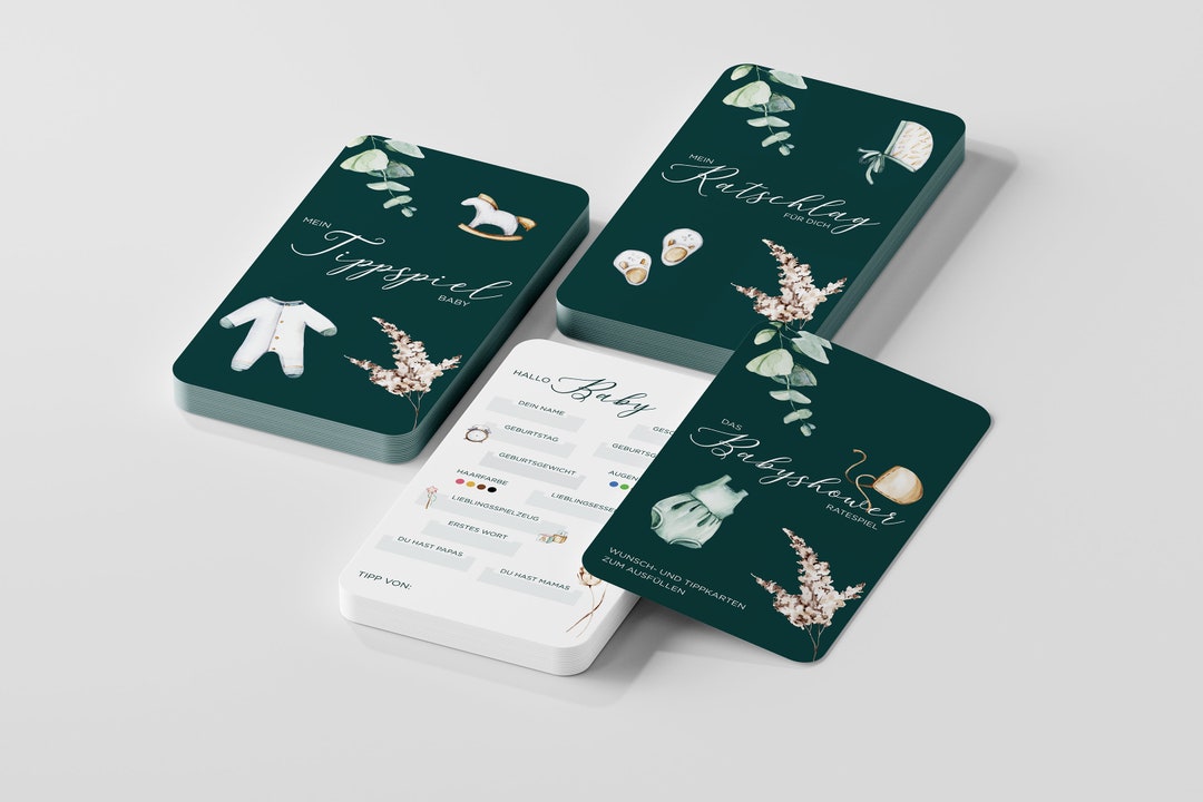 3 X Baby Shower Tip Cards to Fill Out set - Etsy