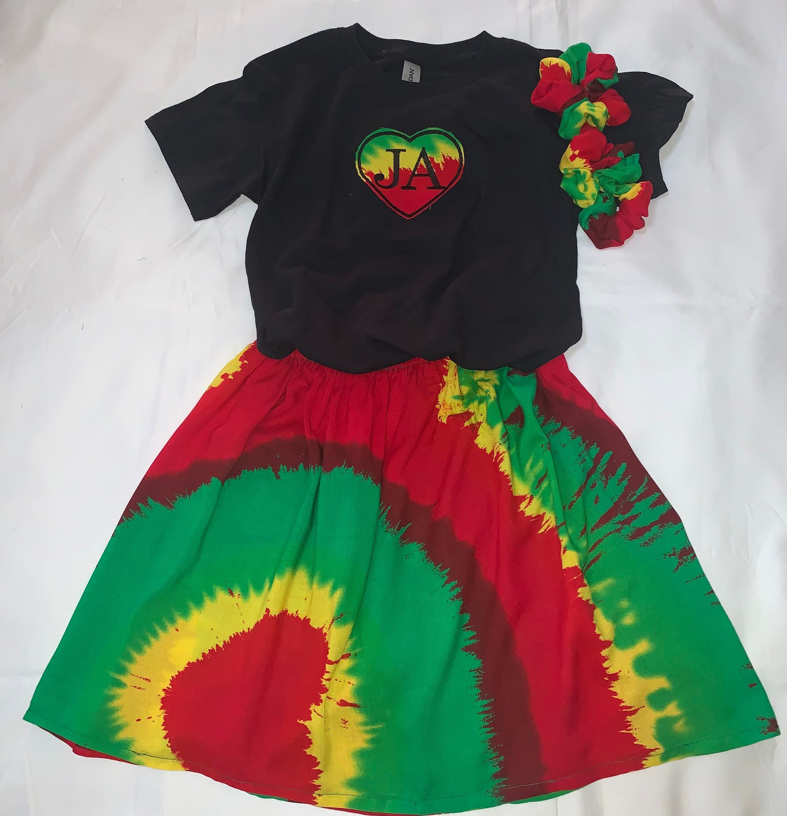 Rasta Reggae Children Matching Outfit With Matching Hair Tie/ - Etsy