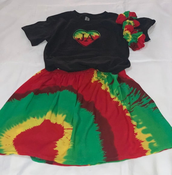 Rasta Reggae Children Matching Outfit With Matching Hair Tie/ | Etsy