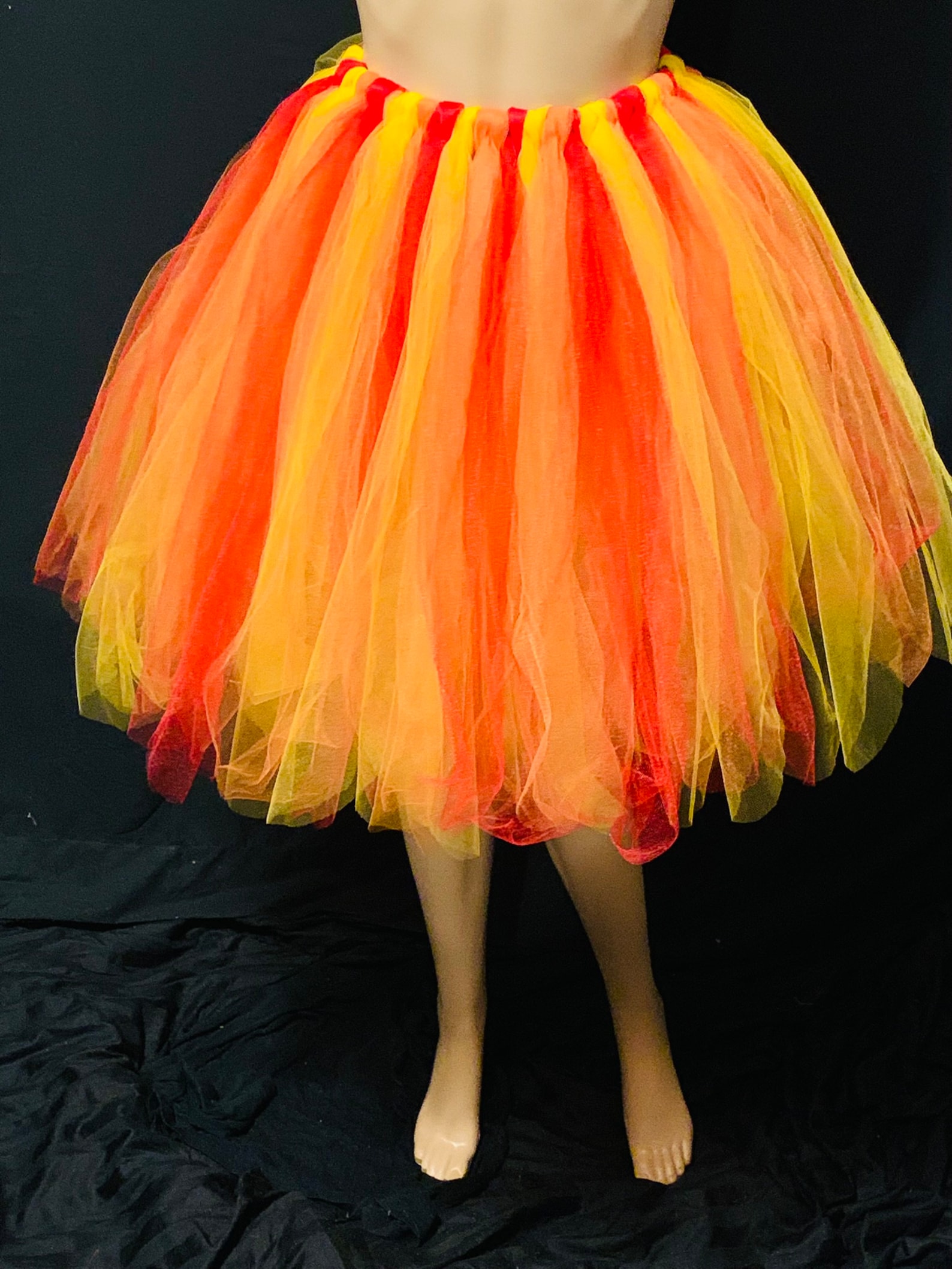 Flaming Fire Tutu: Extra Full Knee Length, Yellow Bow - Etsy