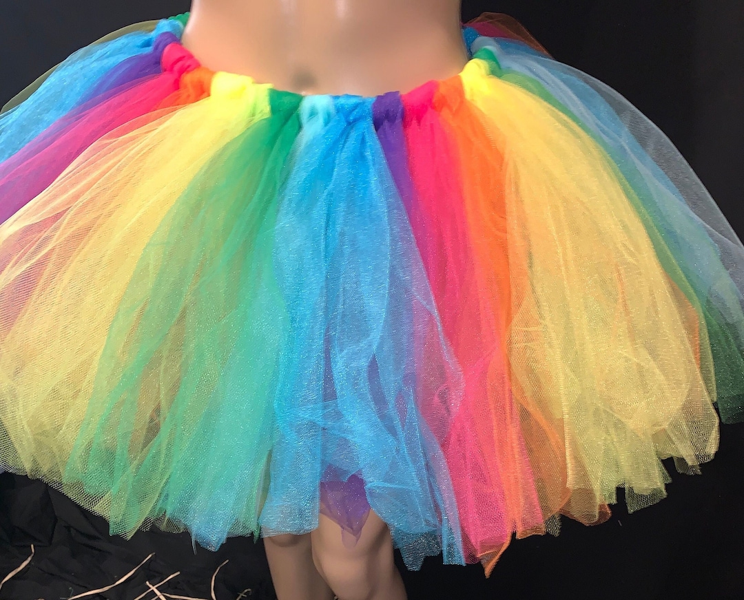 Rainbow Colored Above Knee Length Tutus Beach Party Teen Mothers Day ...