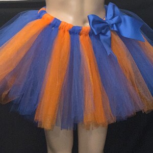 Orange and Blue Color Tutu Skirt Teen Tutus Cheerleading Tutu Dance ...