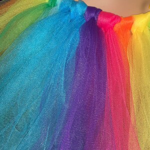 Rainbow Colored Above Knee Length Tutus Beach Party Teen Mothers Day ...